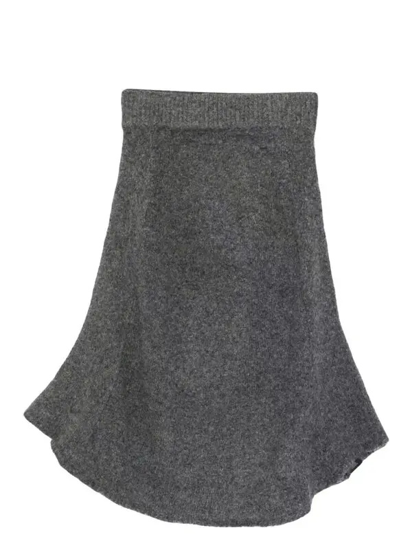 ENTIRE STUDIOS Ribbed A-line Skirt - Grey