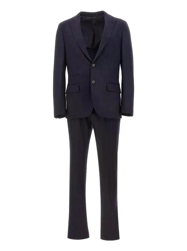 Eleventy Pinstripe Suit - Blue