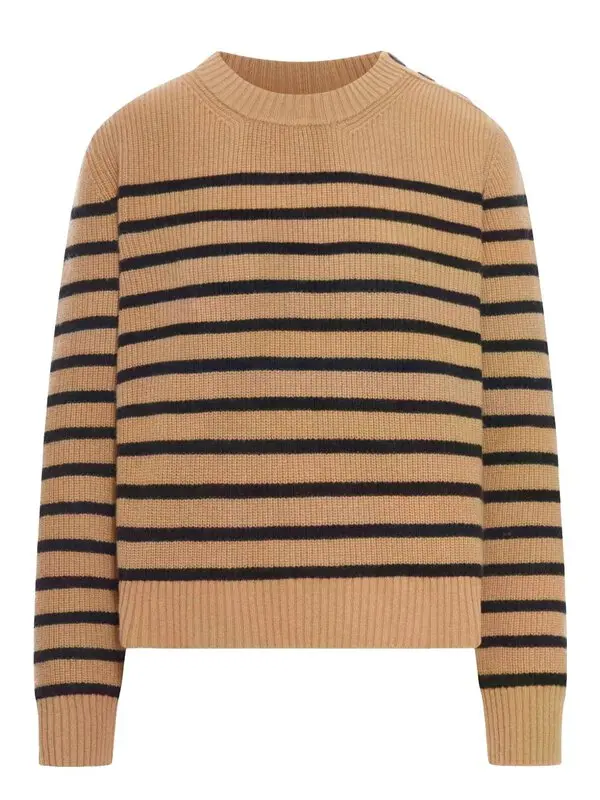 ROBERTO COLLINA Striped Wool Sweater - Neutrals