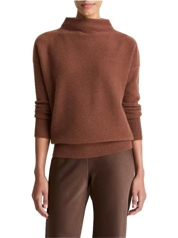 Vince Cashmere Funnel-neck Sweater - Natural
