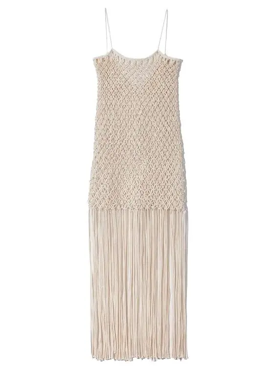 Janessa Leoné Pia Fringe Dress - Natural