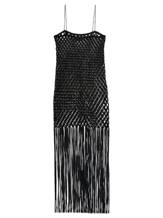 Janessa Leoné Pia Fringe Dress - Natural