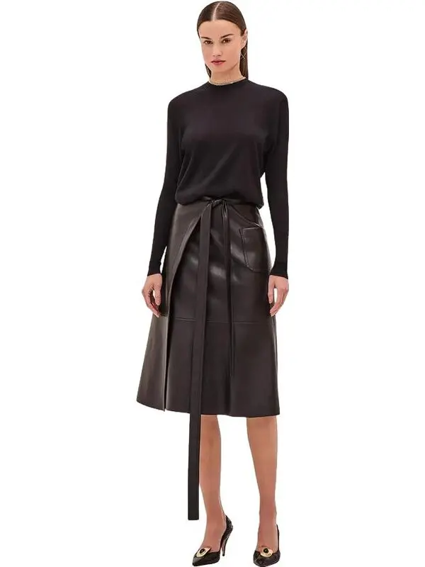 Alexis Ellena Wrap Skirt - Black