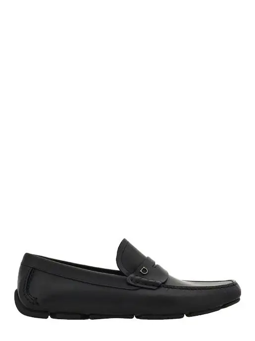 FERRAGAMO Penny Driver Loafers - Black