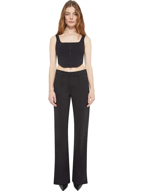 MOTHER The Pin Up Bookie Slice Heel Trousers - Black