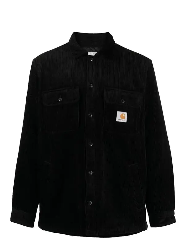 Carhartt Work In Progress Logo Cotton Shirt Jacket - Black