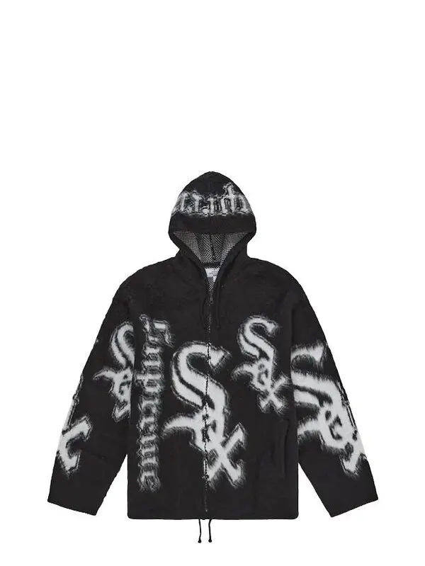 Supreme Chicago White Sox Zip Up Hooded Sweater - Black