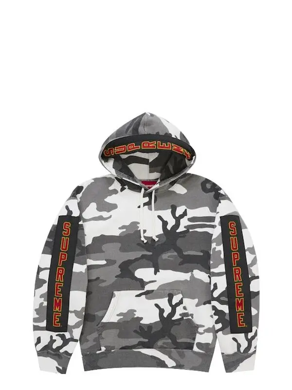 Supreme Woven Patches Hooded Sweatshirt - Snow Camo