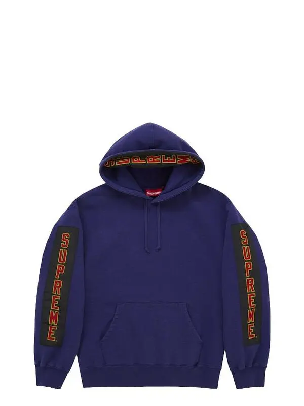 Supreme Woven Patches Hooded Sweatshirt - Royal