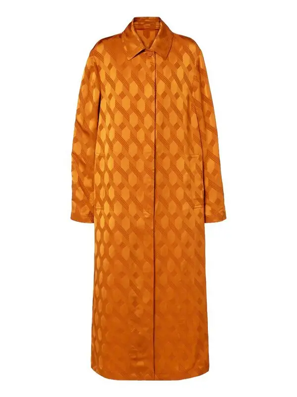 Dries Van Noten Printed Coat - Orange