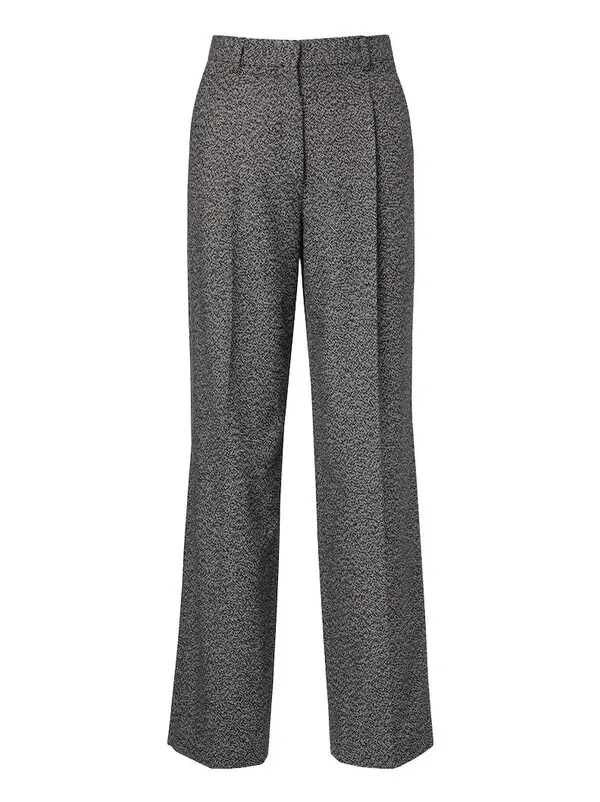 THE ROW Mikkela Cashmere And Wool Straight Pants - Black