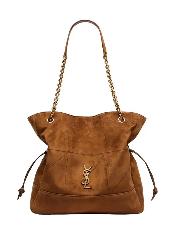 Saint Laurent Jamie Shopping Suede Tote Bag - Brown