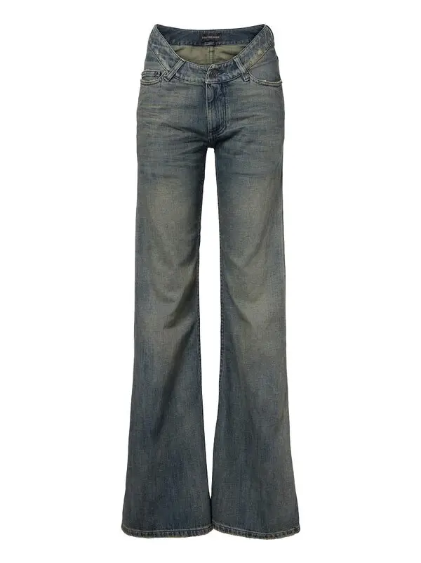 Balenciaga Low-rise Wide-leg Jeans - Blue