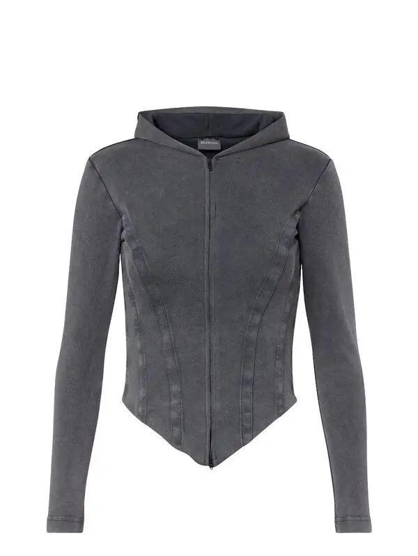 Balenciaga Cotton Jersey Hoodie - Grey