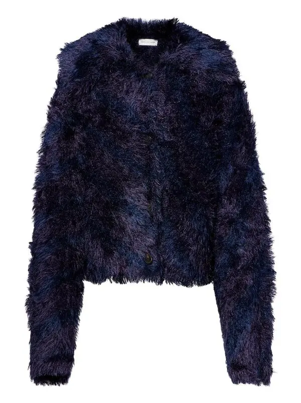 Dries Van Noten Wool And Alpaca-blend Cardigan - Purple