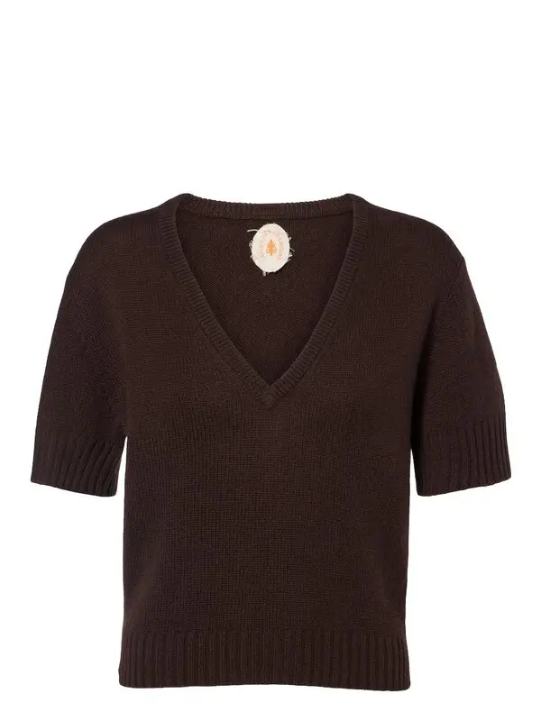 Jardin Des Orangers Cashmere V-neck Sweater - Brown