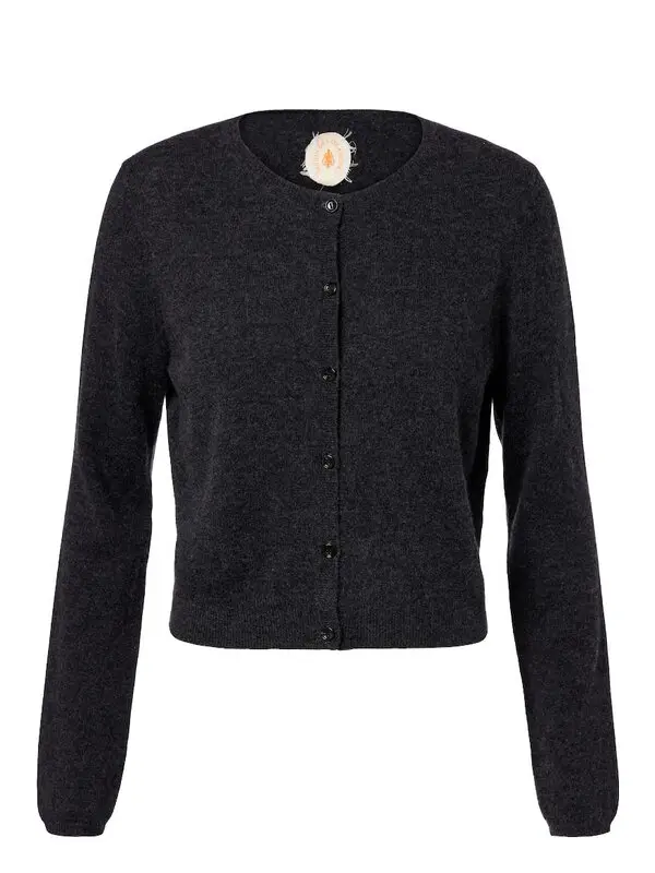 Jardin Des Orangers Cropped Wool And Cashmere Cardigan - Grey