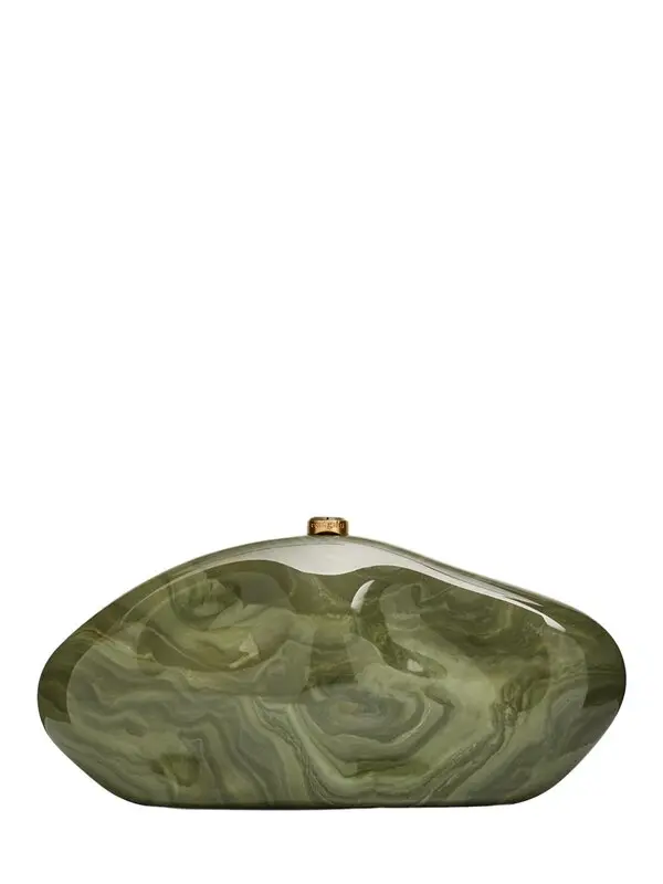 Cult Gaia The Caldera Marbled Acrylic Clutch Bag - Rosemary M