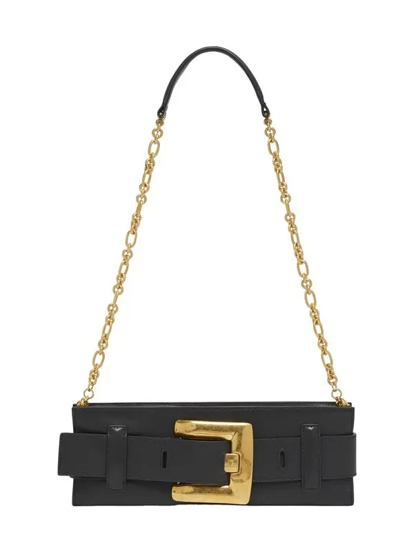 Balmain Anthem Belted Clutch - 0pa Noir