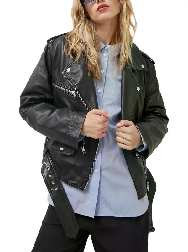 GESTUZ Madigz Leather Jacket - Black