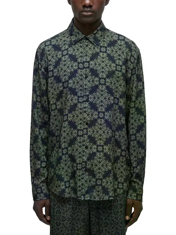 OSKLEN Tile-print Shirt - Green