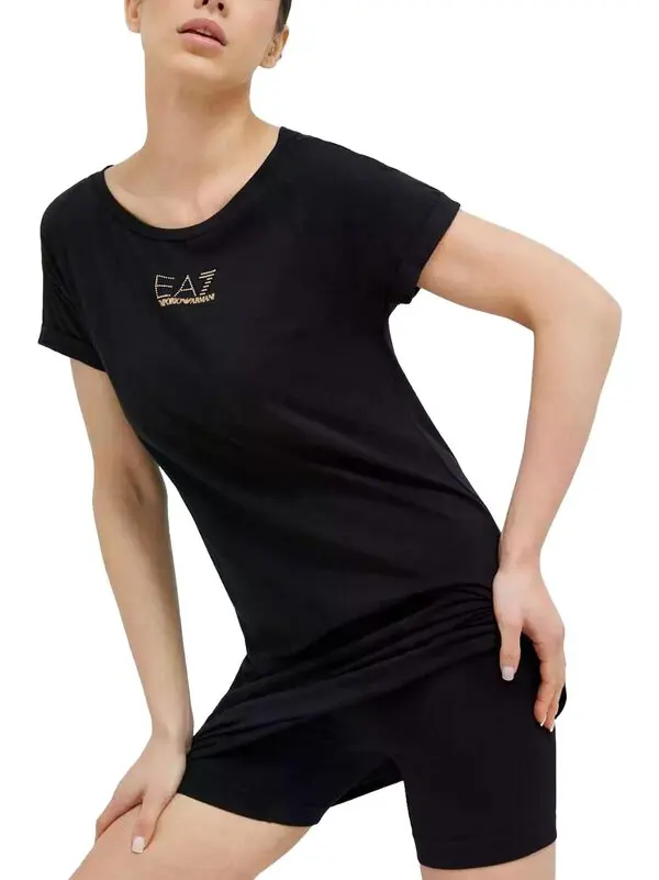 Emporio Armani Logo T-shirt Dress - Black