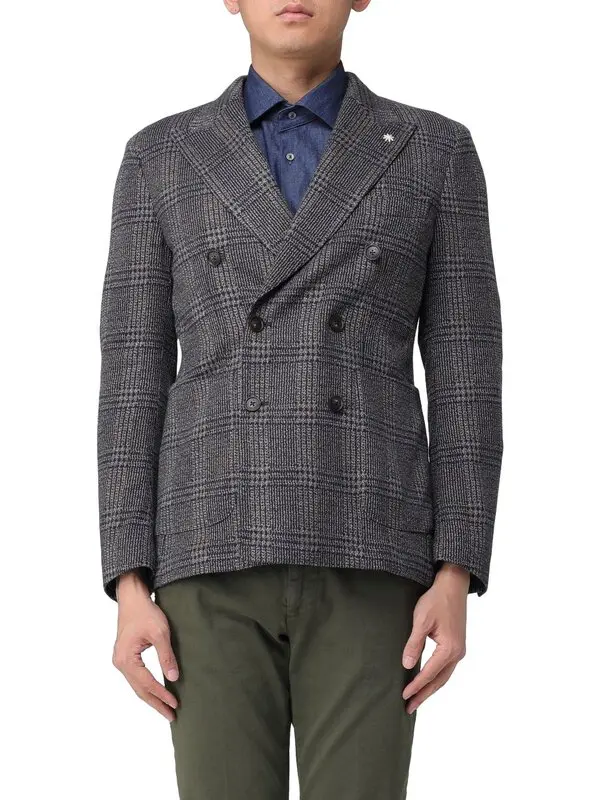MANUEL RITZ Double-breasted Jacket - Blue