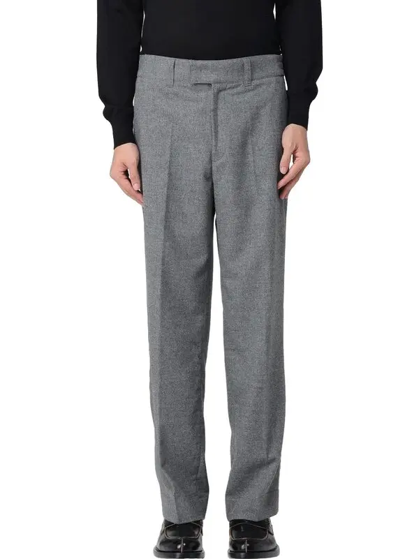 PAOLO PECORA Flat Front Trousers - Grey