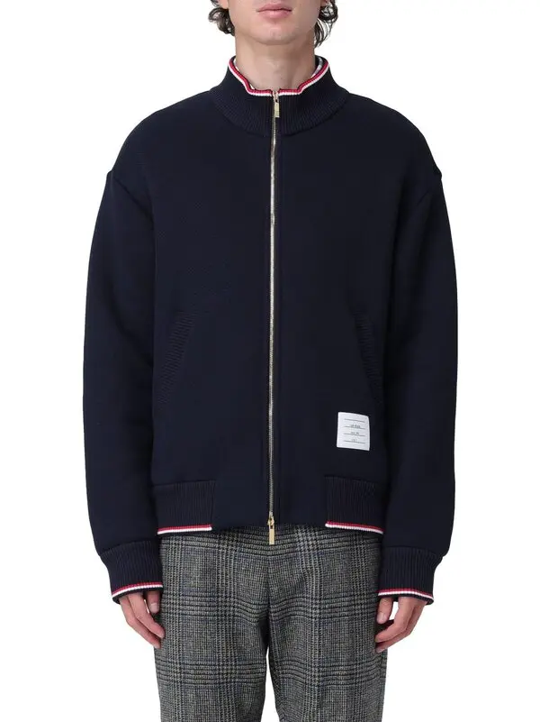 Thom Browne Full Zip Sweatshirt - Blue