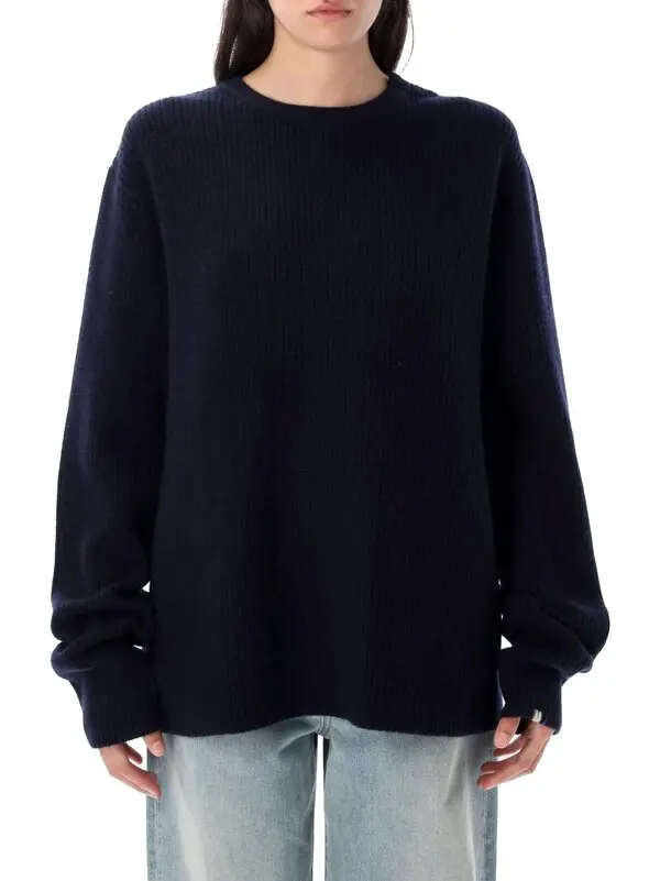 Extreme Cashmere Ribbed Crewneck Pullover - Blue