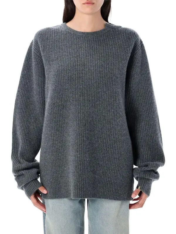 Extreme Cashmere Ribbed Crewneck Pullover - Grey