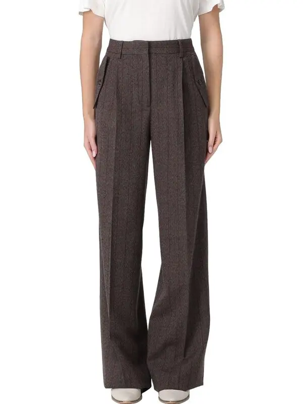 GOLDEN GOOSE Wide Leg Trousers - Brown