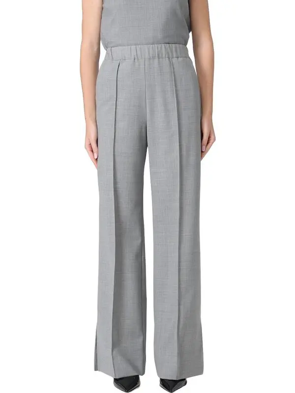 Liviana Conti Wide Leg Trousers - Grey