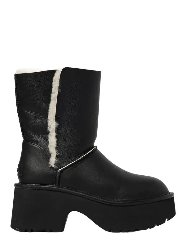 UGG Leather Platform Boots - Black