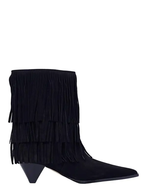 Michael Kors Fringed Ankle Boots - Black
