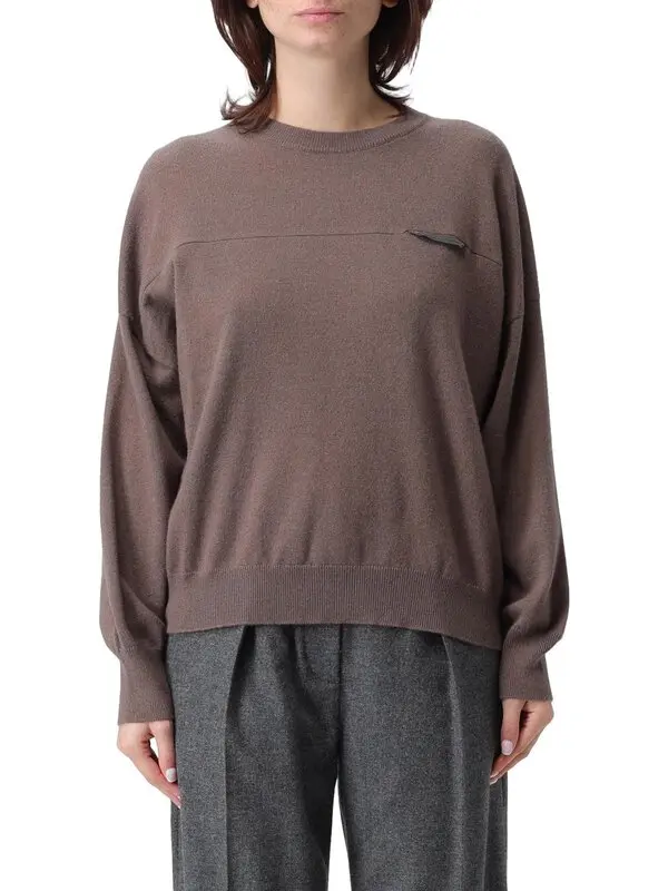 Brunello Cucinelli Crew Neck Sweater - Cocoa