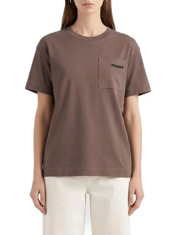 Brunello Cucinelli T-shirt - Burnt