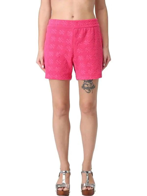 Tory Burch Embossed Logo Shorts - Fuchsia