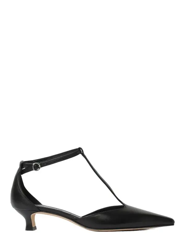AeydĒ T-bar Kitten Heel Pumps - Black