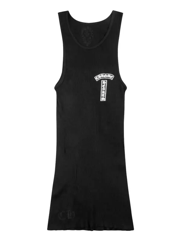 Chrome Hearts Logo-print Fine-ribbed Tank Top - Black
