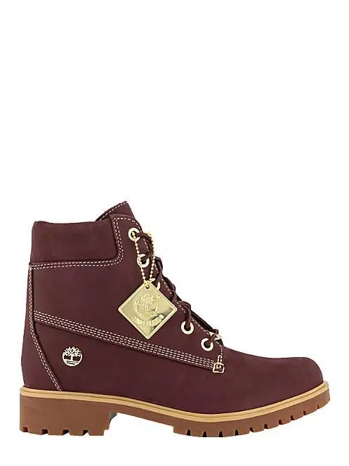 Timberland Lyonsdale Nubuck-leather Ankle Boots - Burgundy Nubuck