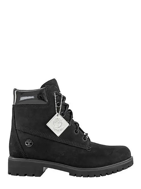 Timberland Lyonsdale Nubuck-leather Ankle Boots - Black Nubuck Patent
