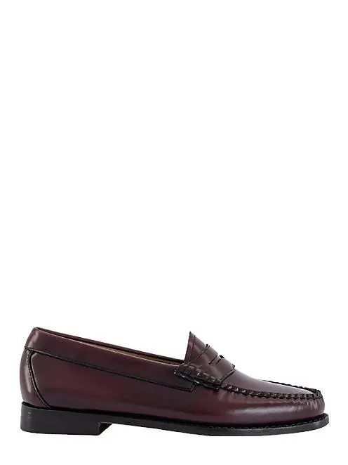 Bass Easy Weejuns Leather Loafers - Wine Lthr