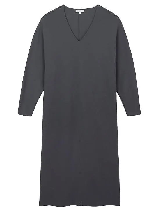 THE WHITE COMPANY V-neck Batwing-sleeved Stretch-jersey Maxi Dress - Graphite
