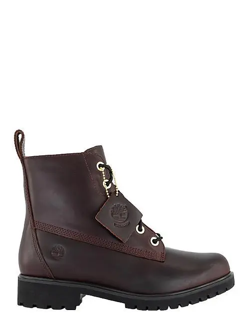 Timberland Lyonsdale Leather Ankle Boots - Burgundy Leather
