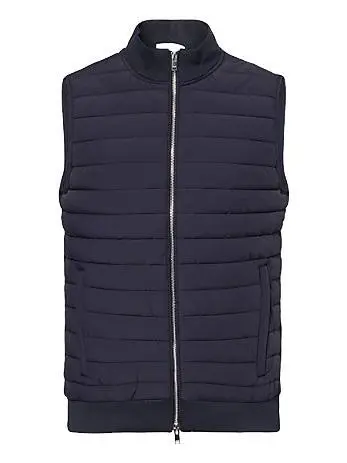 ARNE Hybrid Quilted Stretch-woven Gilet - Navy