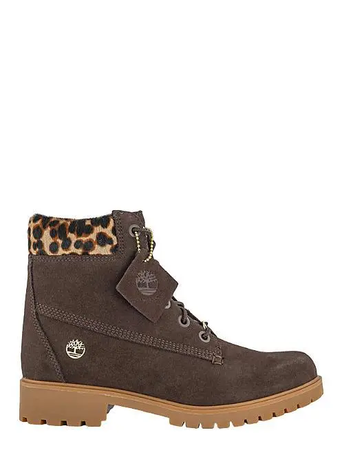 Timberland Lyonsdale Nubuck-leather Ankle Boots - Dark Brown Suede Animal