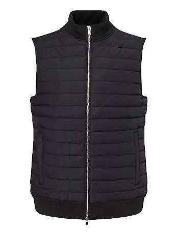 ARNE Hybrid Quilted Stretch-woven Gilet - Black