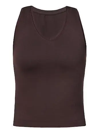 Sweaty Betty Athlete Crop V-neck Vest - Sable Brown