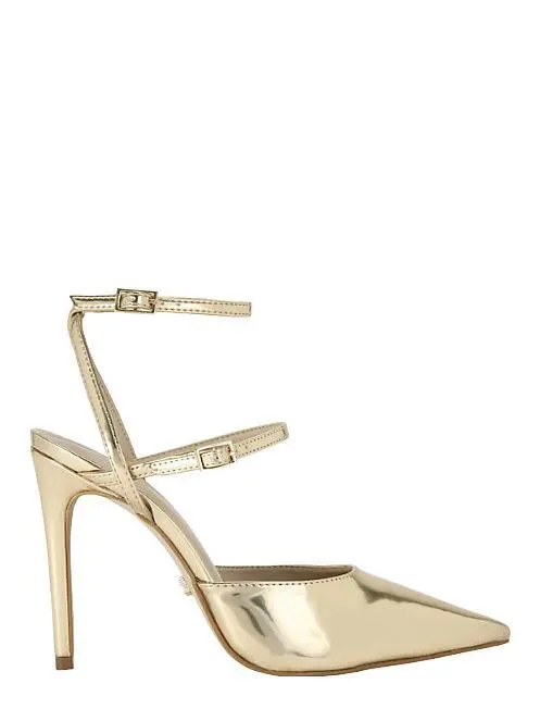 Carvela Eterno Leather Heeled Courts - Gold